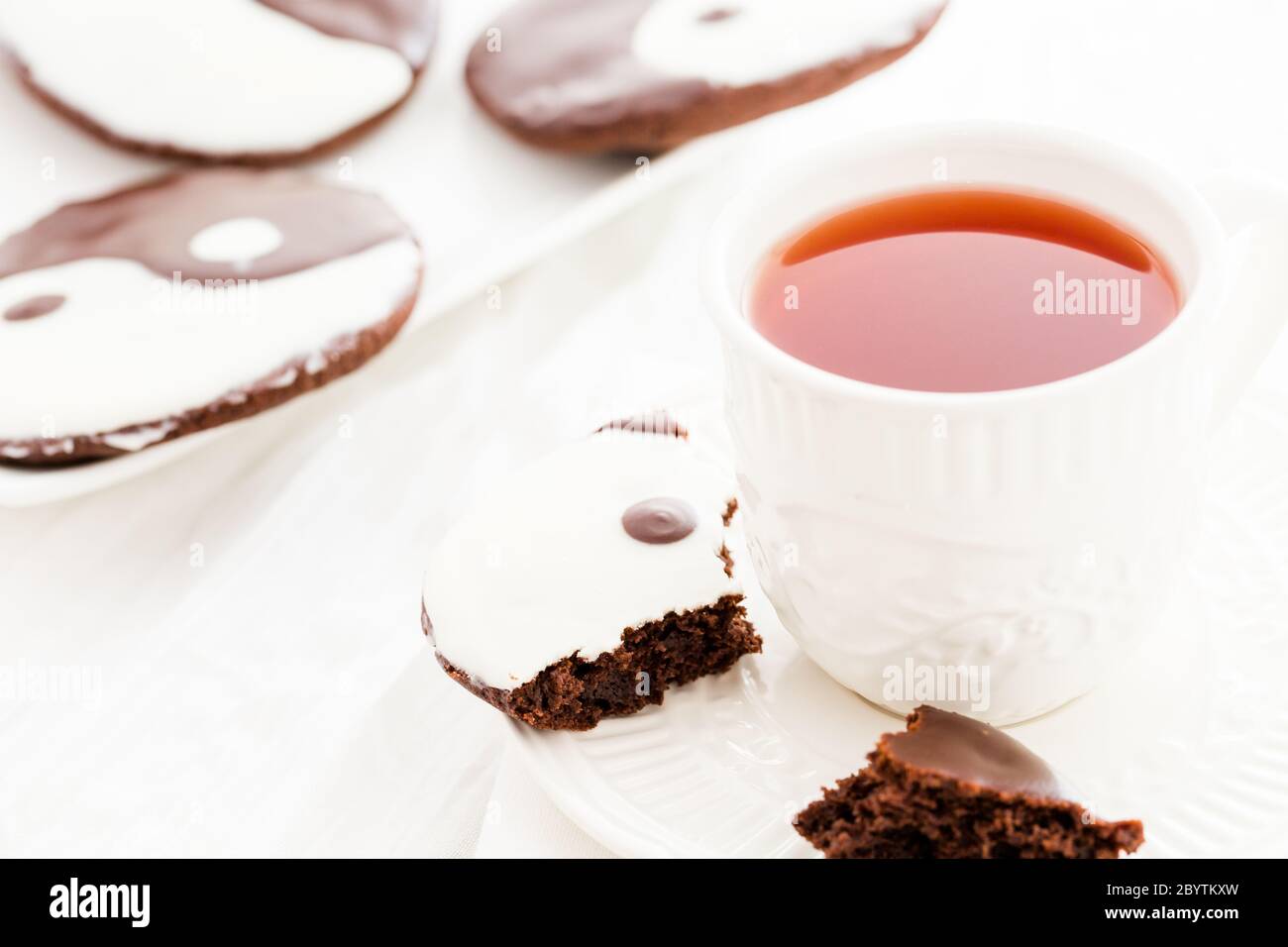 Yin and yang cookies Stock Photo - Alamy