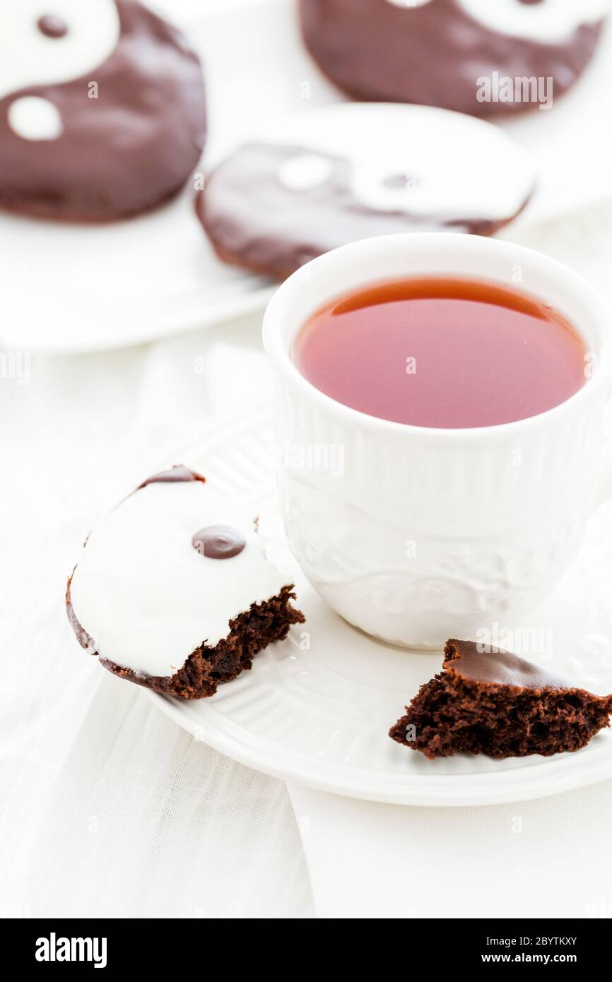 Yin and yang cookies Stock Photo - Alamy