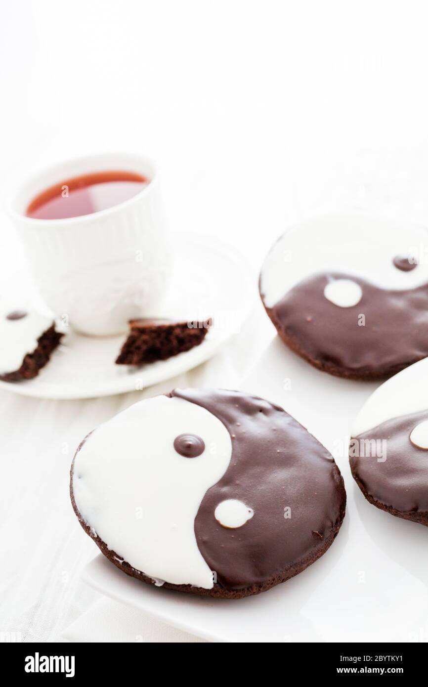 Yin and yang cookies Stock Photo - Alamy