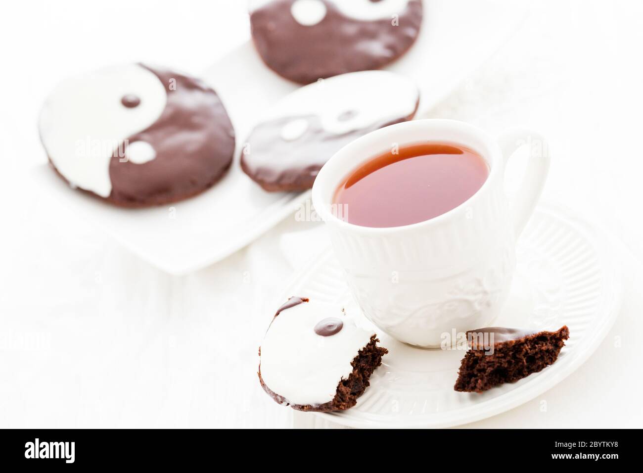 Yin and yang cookies Stock Photo - Alamy