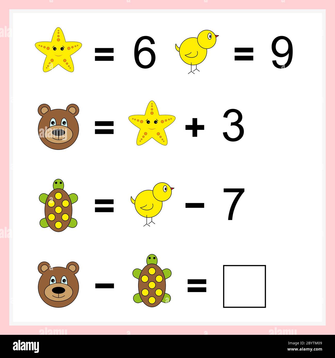 worksheet for kids. education puzzle game. children activity Stock ...