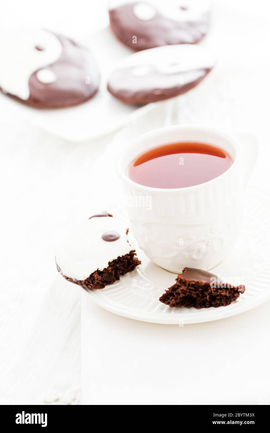 Yin and yang cookies Stock Photo - Alamy