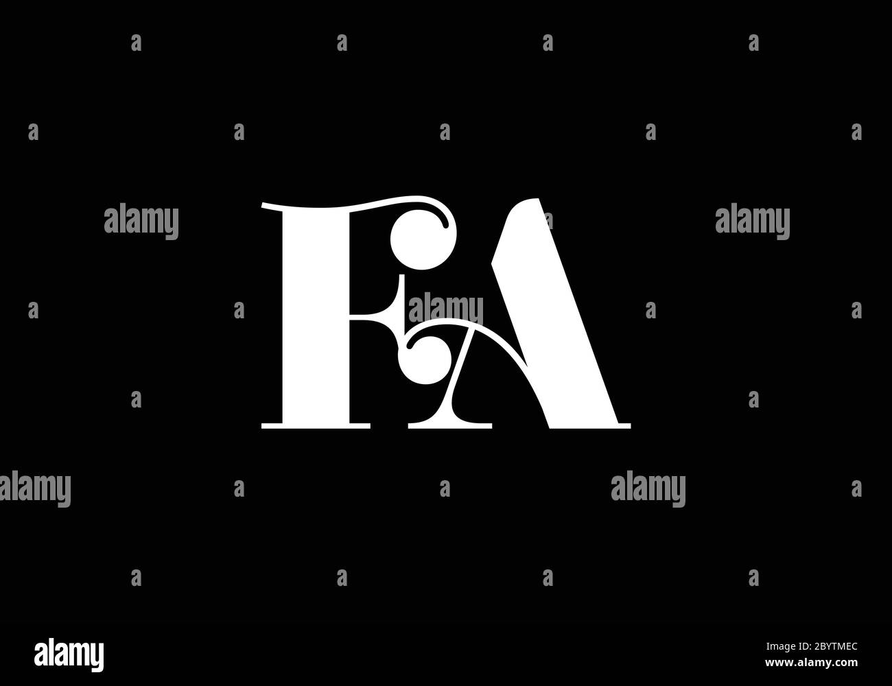 Initial Monogram Letter FA Logo Design Vector Template. FA Letter Logo ...