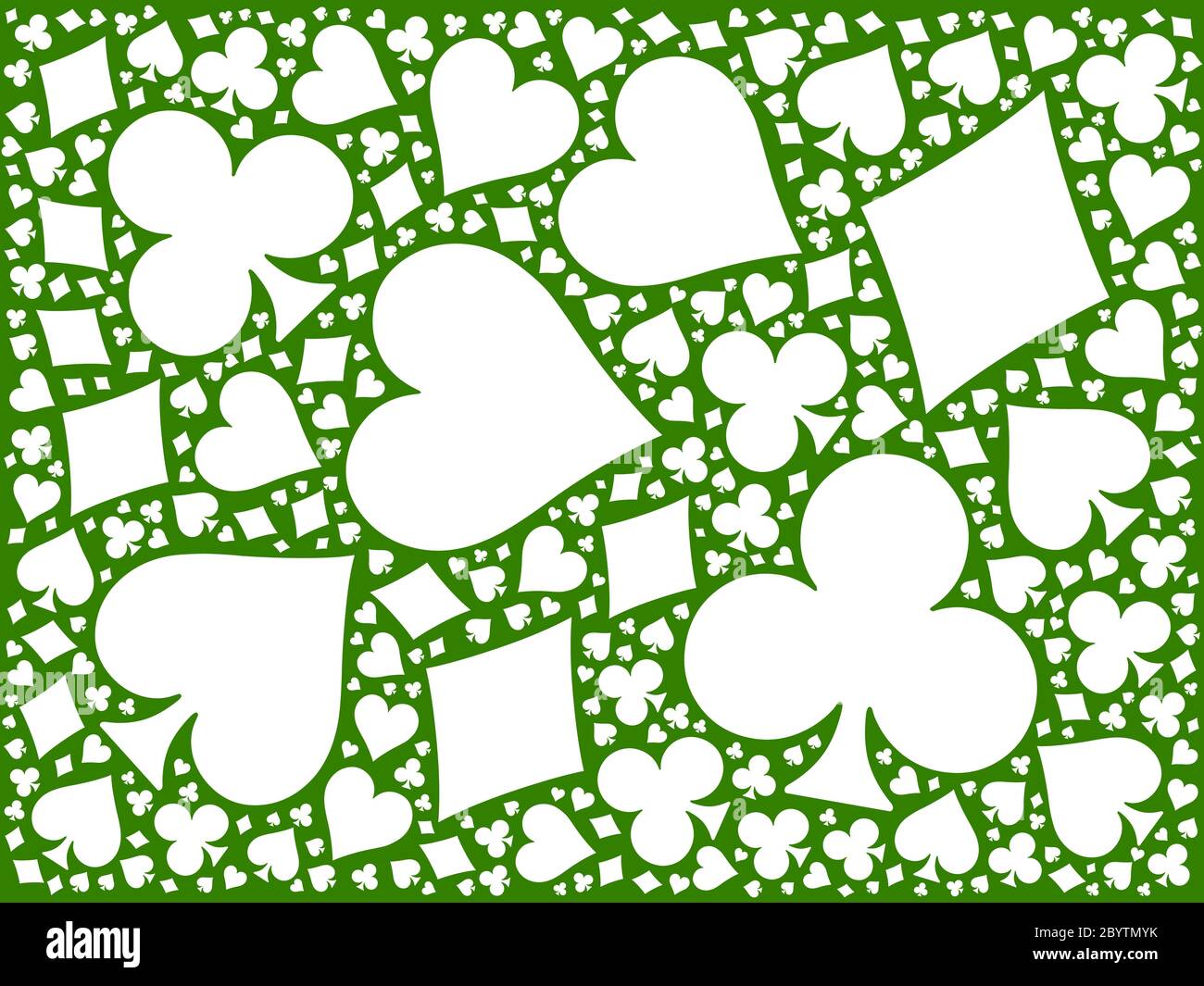 Poker cards mosaic background of four suits - hearts, diamonds, clubs ...