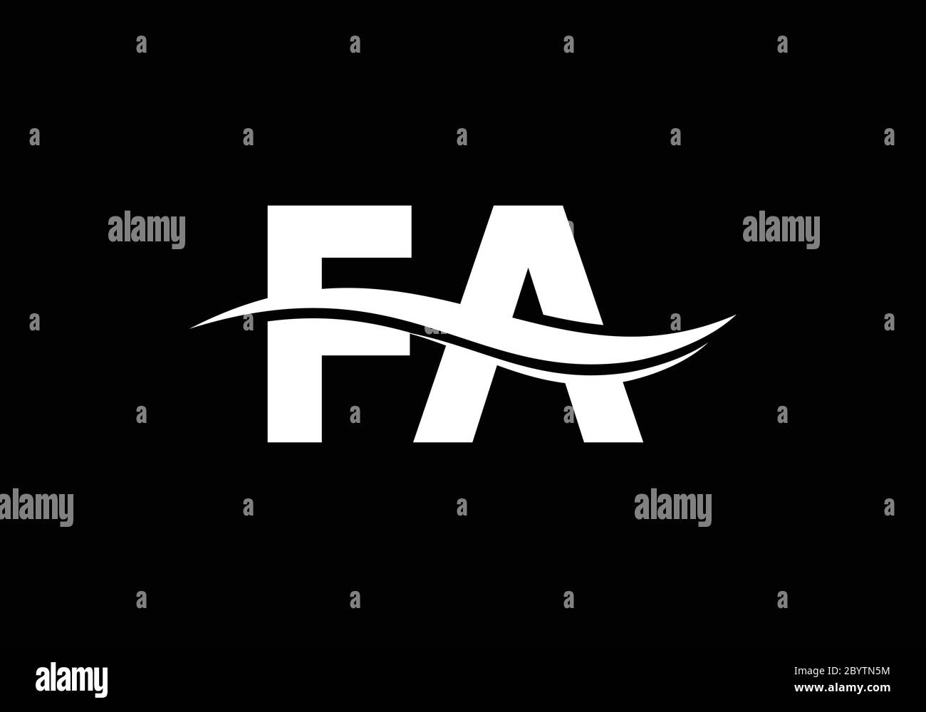 Initial Monogram Letter FA Logo Design Vector Template. FA Letter Logo ...