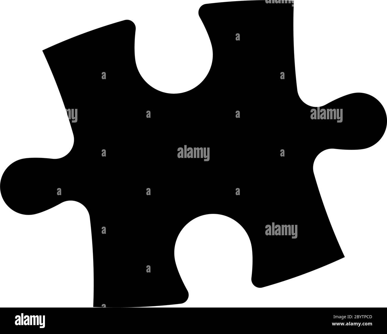 Single Puzzle Pieces Vector