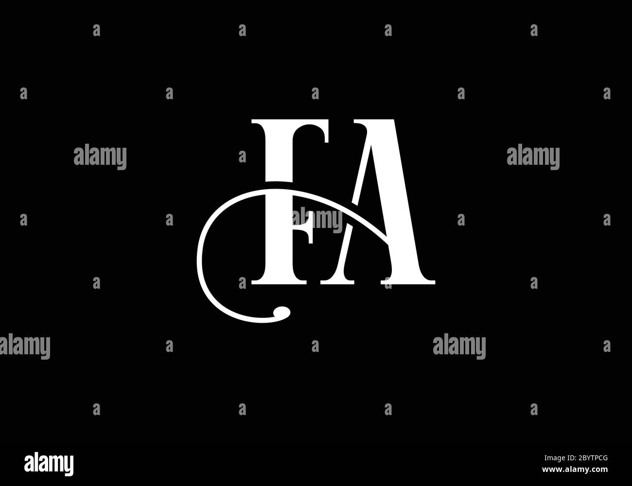 Initial Monogram Letter FA Logo Design Vector Template. FA Letter Logo ...