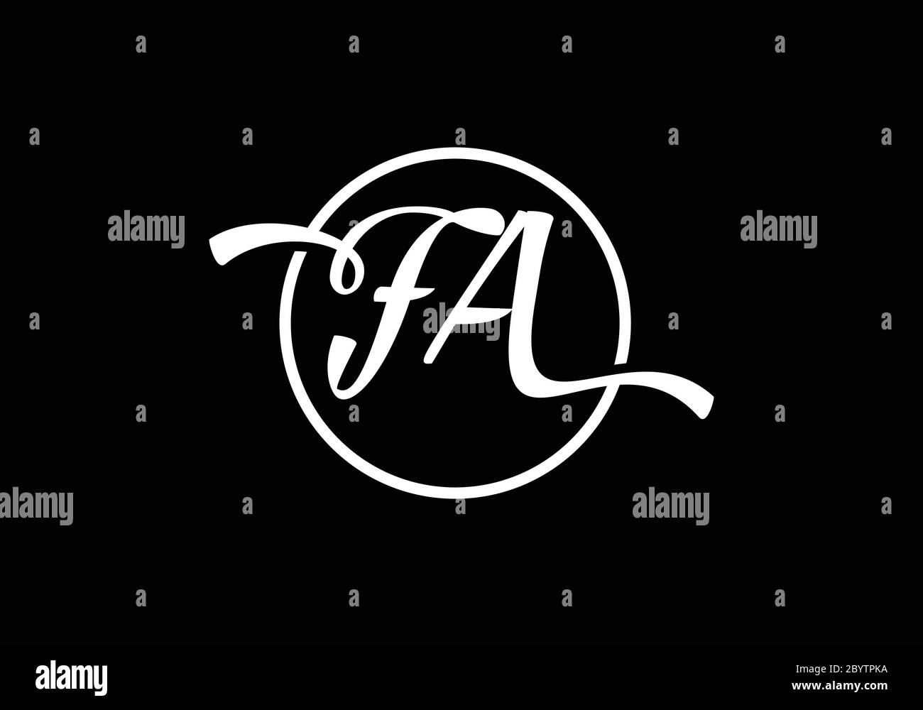 Initial Monogram Letter FA Logo Design Vector Template. FA Letter Logo ...