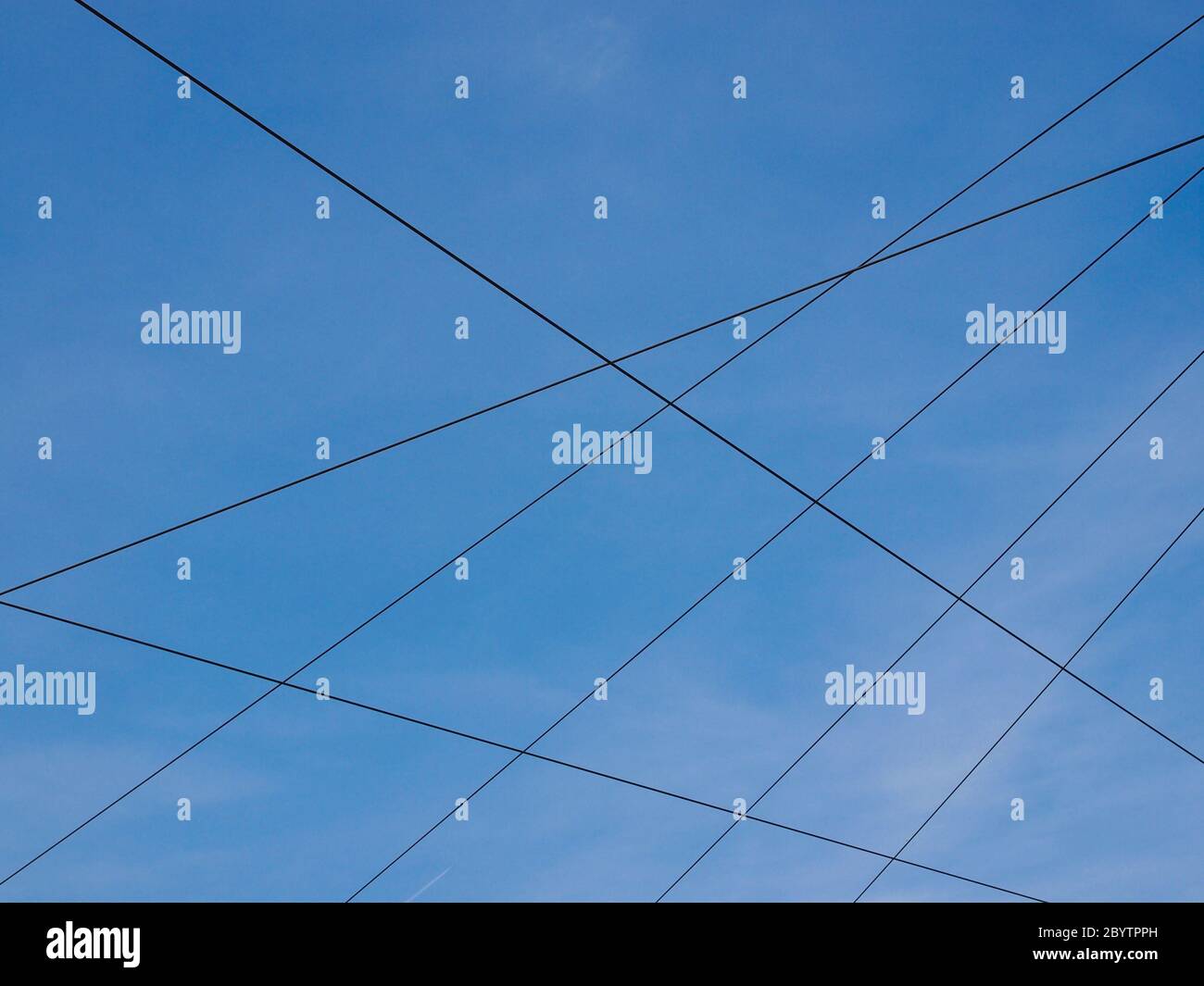 Overhead tram line Stock Photo - Alamy