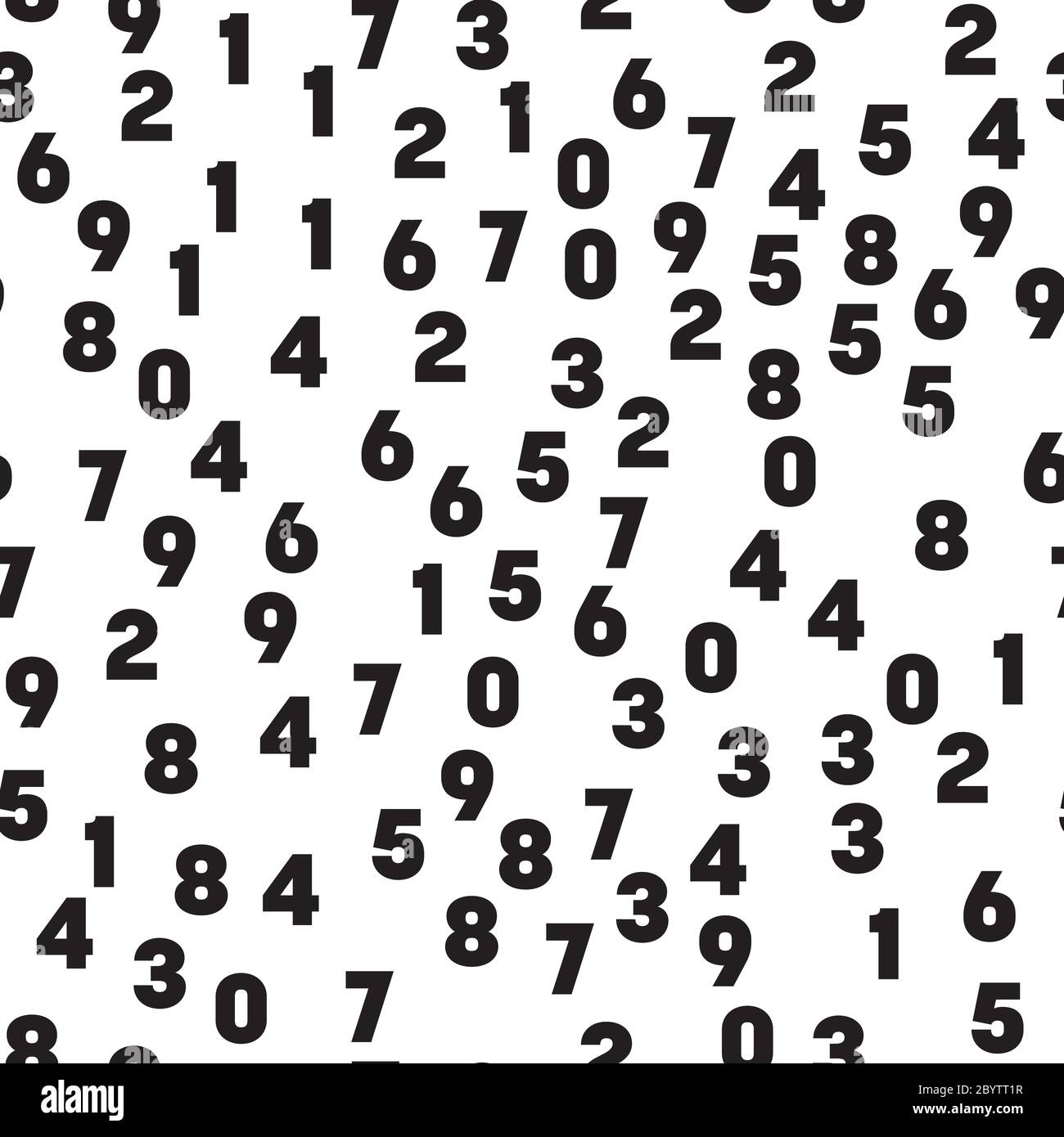 Numeral seamless pattern background. Black numbers mosaic. Vector ...