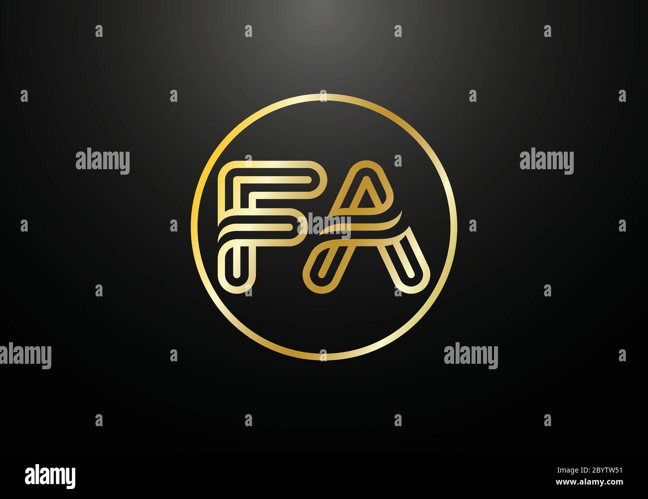 Initial Monogram Letter FA Logo Design Vector Template. FA Letter Logo ...