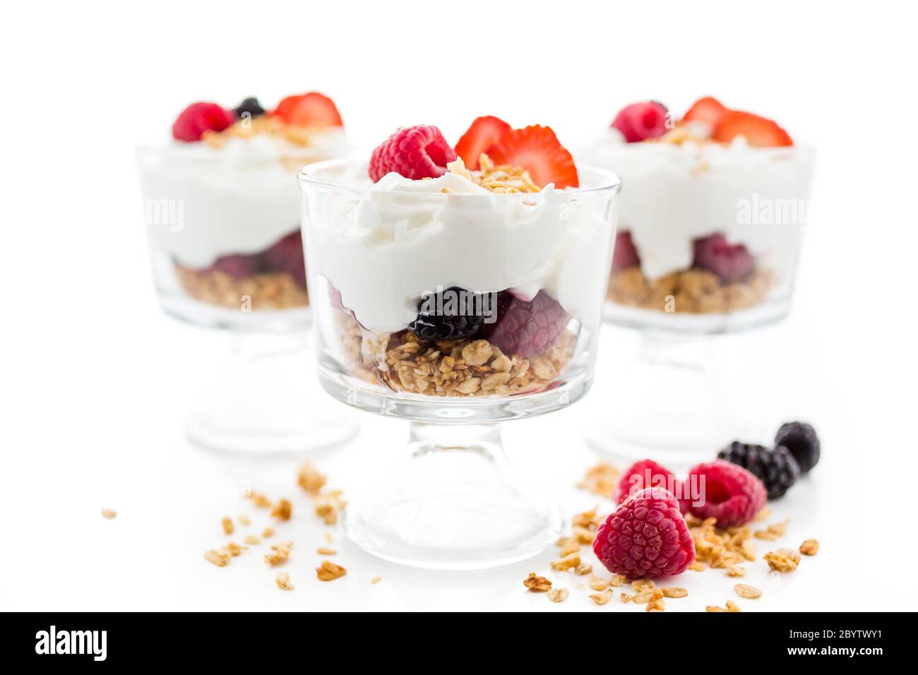 Greek yogurt parfait strawberry hi-res stock photography and images - Alamy