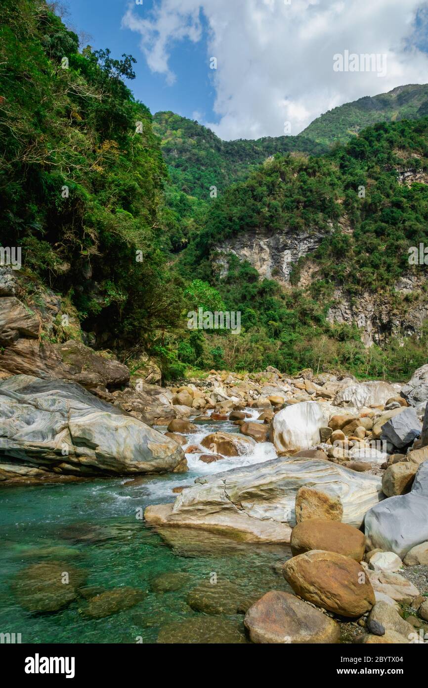 Taroko national park canyon landscape in Hualien, Taiwan. Nature view ...