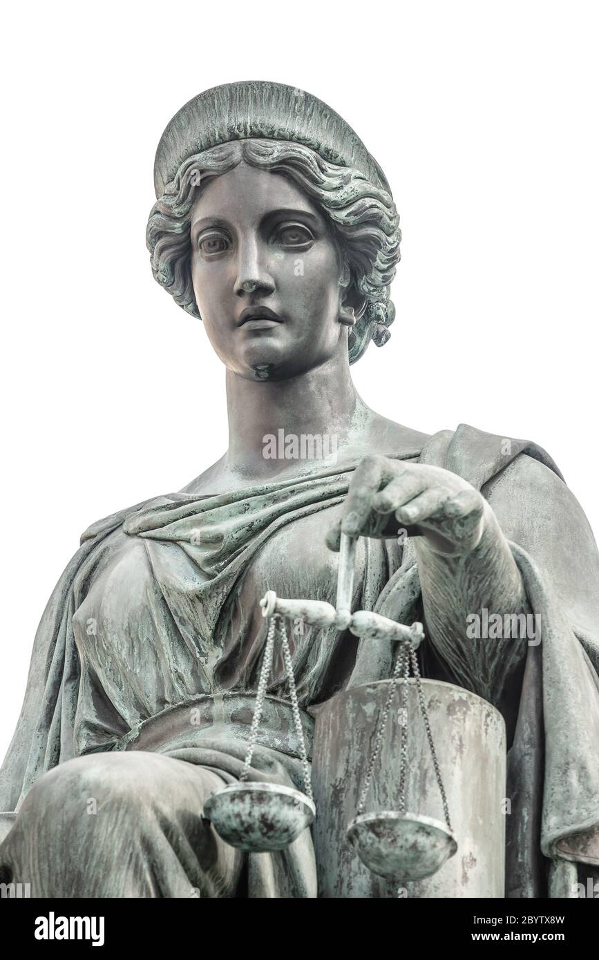 Statue of beautiful judge at the Emperor Franz I monument in Hofburg ...