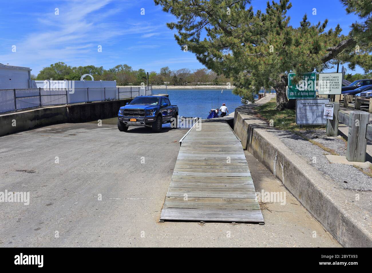 Public boat launching ramp Stony Brook Long Island New York Stock Photo ...