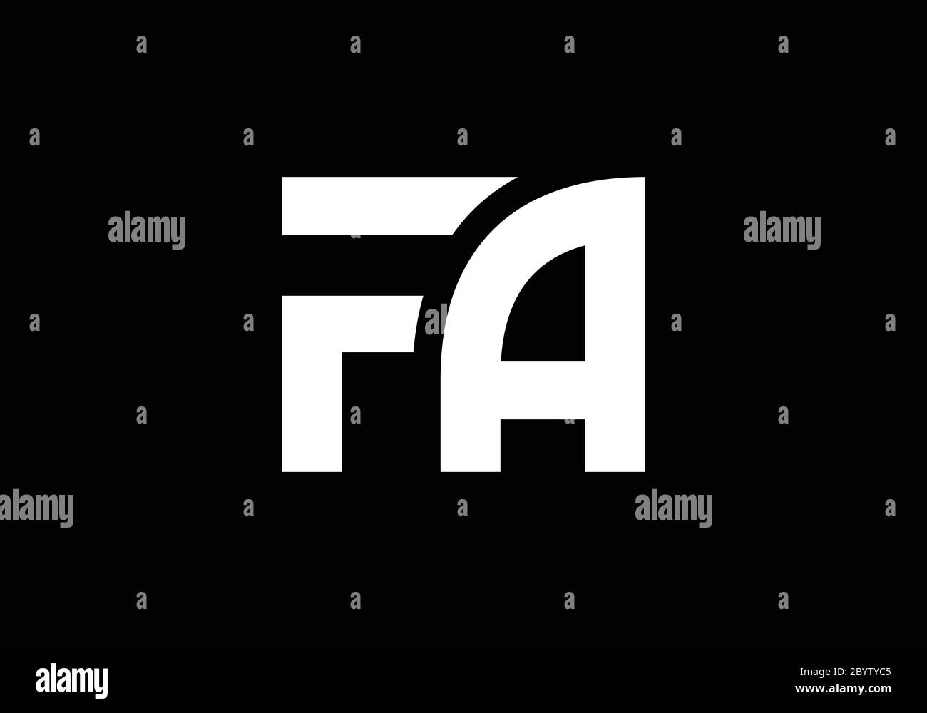 Initial Monogram Letter FA Logo Design Vector Template. FA Letter Logo ...