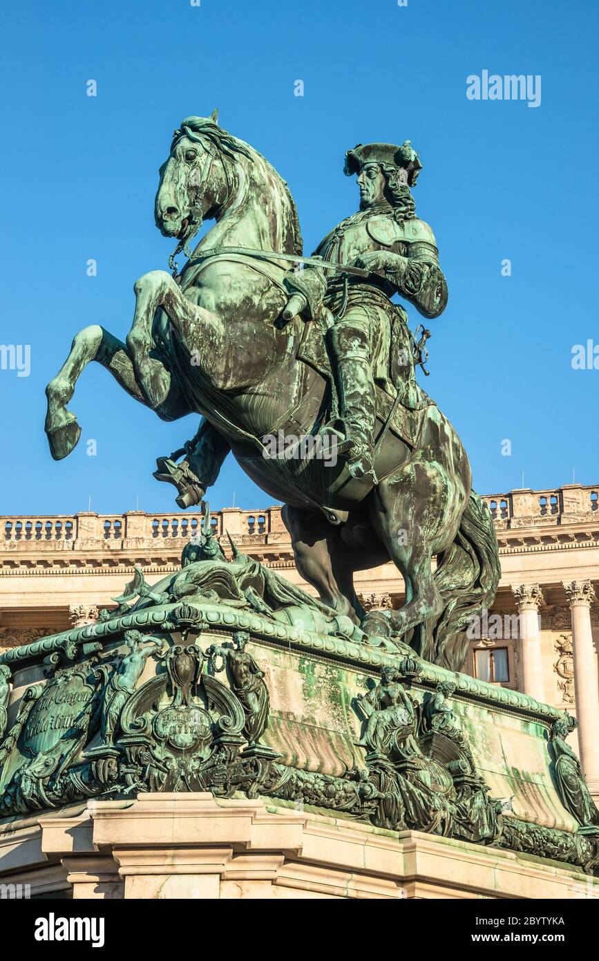 Statue of Prince Eugene of Savoy in front of Hofburg Palace in Vienna ...