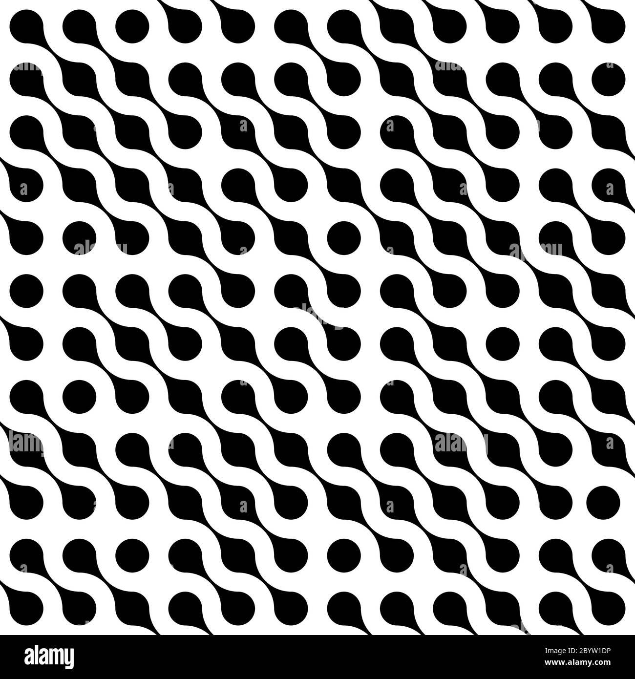 Abstract background of black connected dots in diagonal arrangement on ...