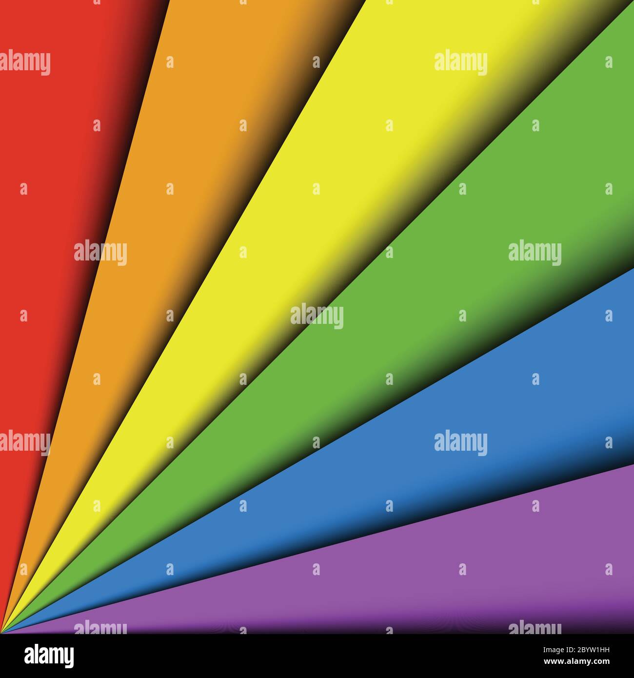 Overlapping colorful paper sheets in colors of rainbow spectrum ...