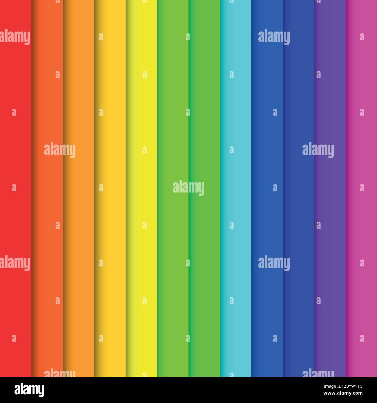 Overlapping colorful paper sheets in colors of rainbow spectrum. With ...