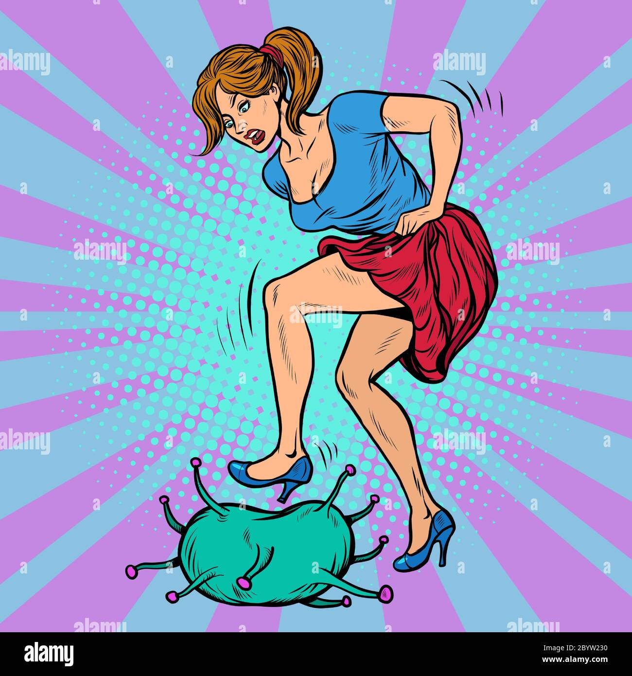 Influenza sick chinese woman Stock Vector Images - Alamy