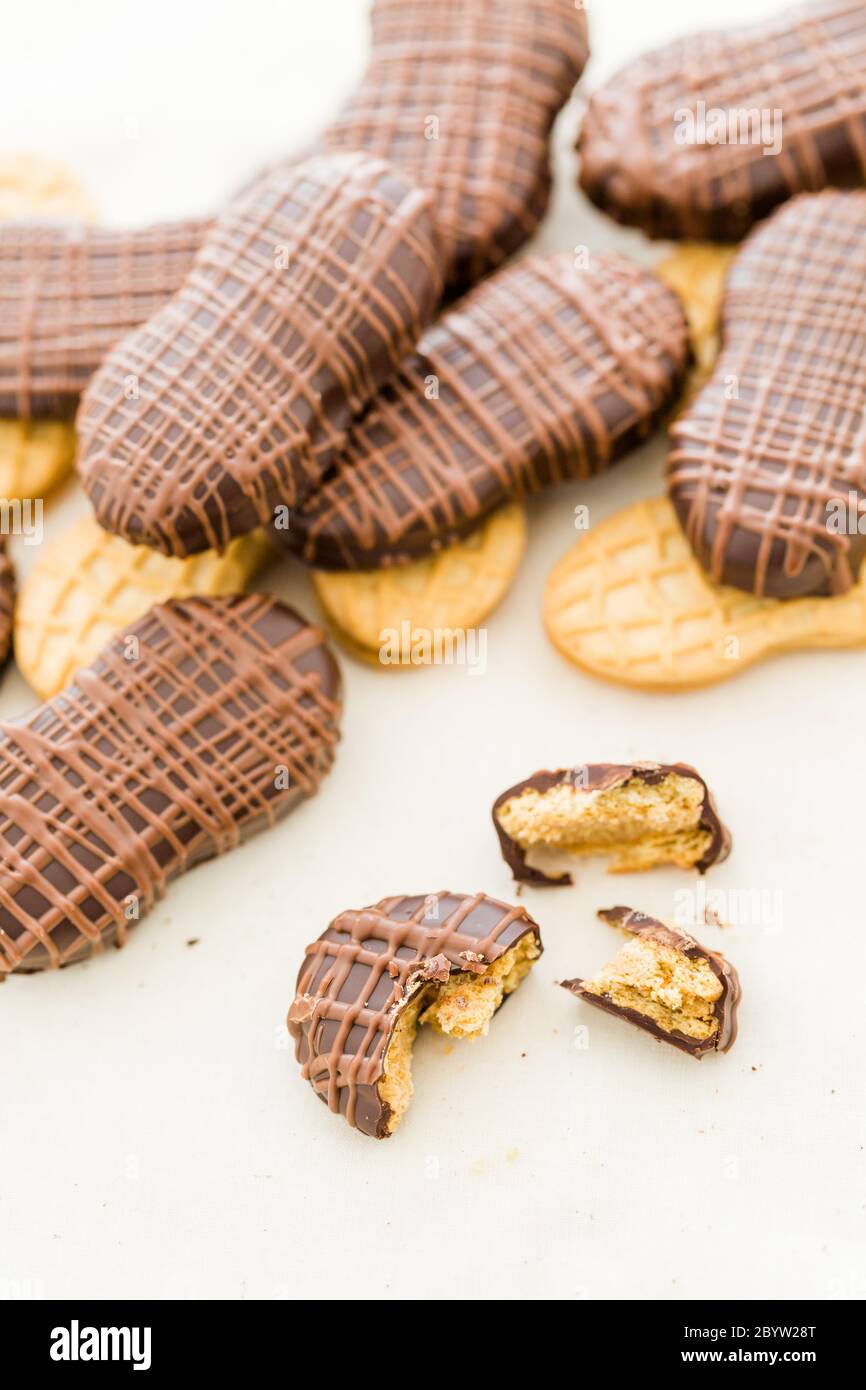 Chocolate covered Nutter Butters Stock Photo - Alamy