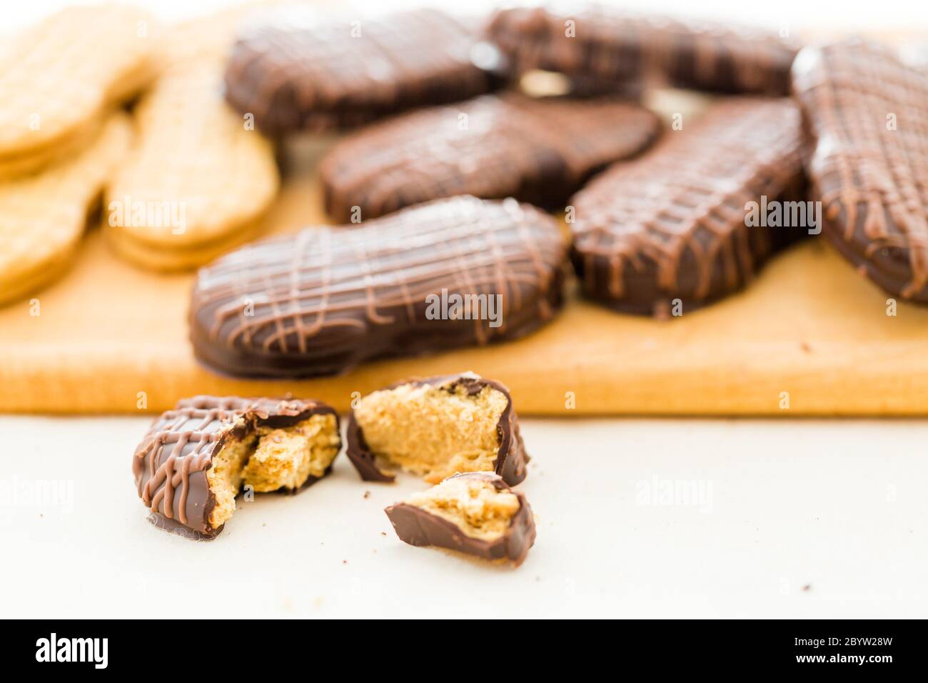 Chocolate covered Nutter Butters Stock Photo - Alamy