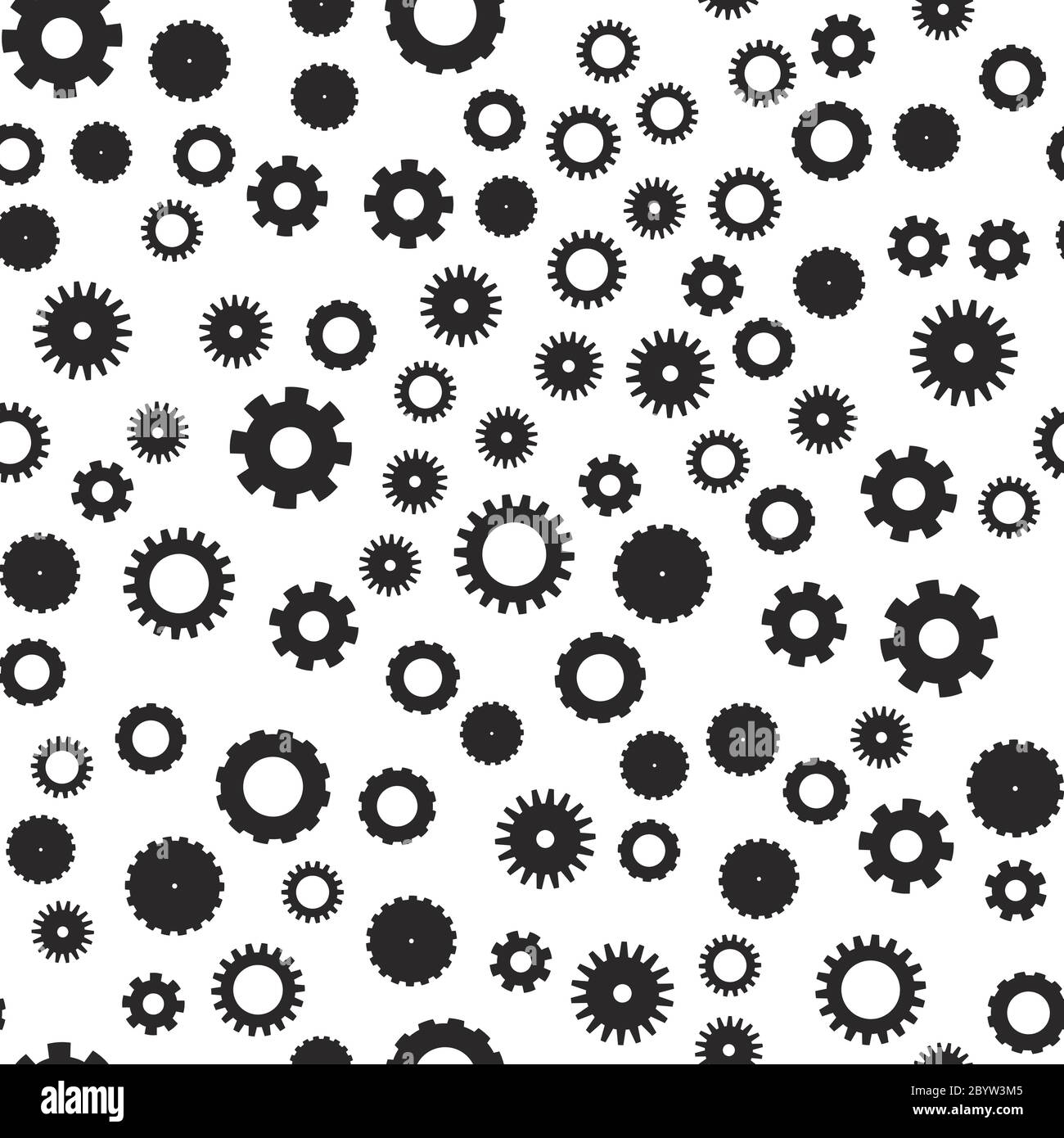Cog wheel seamless pattern. Clockwork, technological or industrial ...