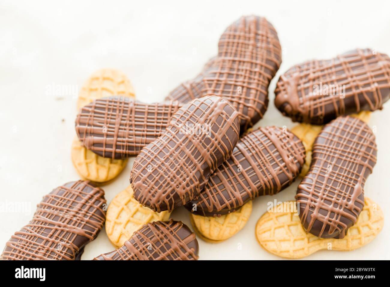 Chocolate covered Nutter Butters Stock Photo - Alamy