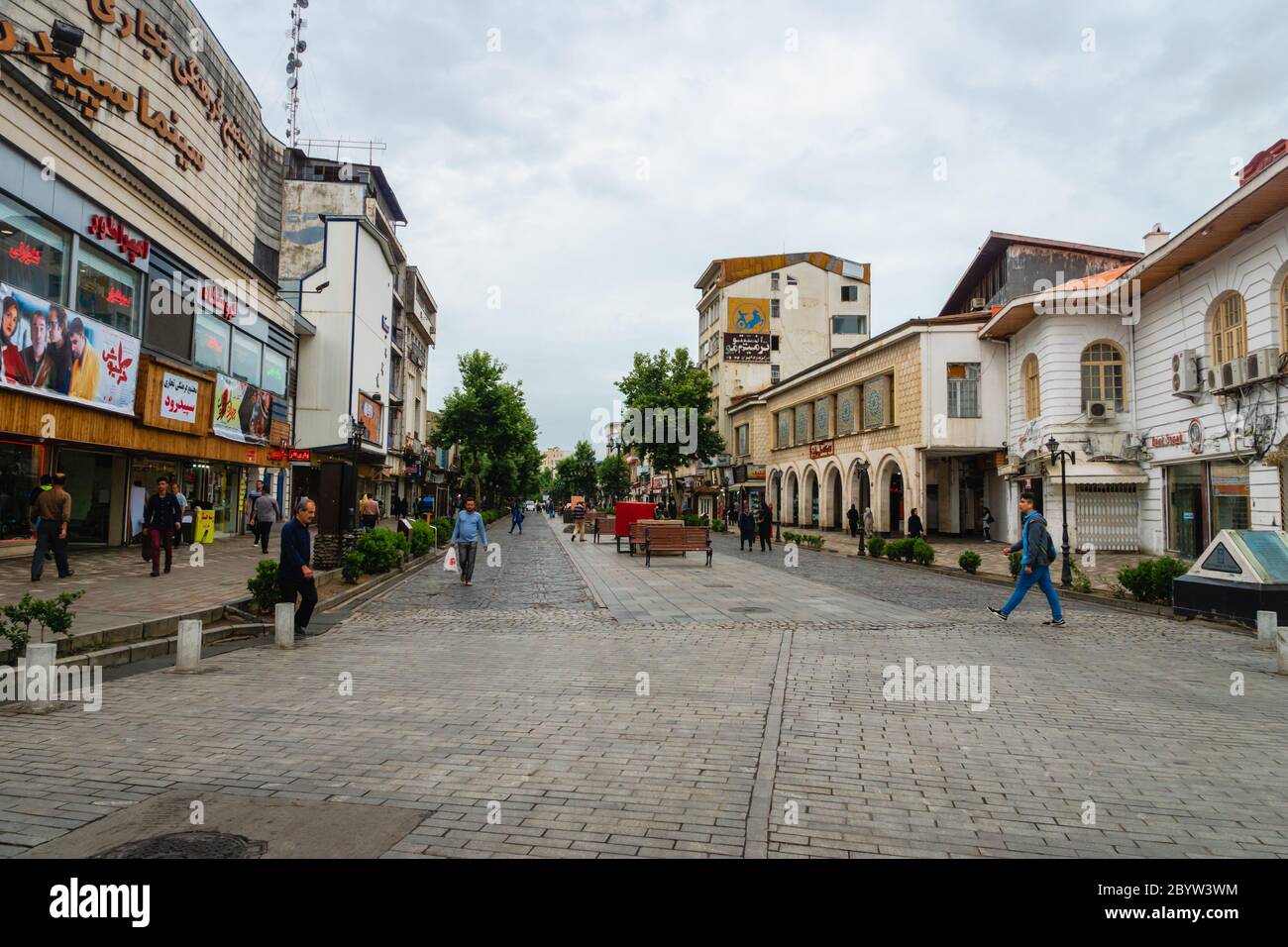Rasht, Iran - June 2018: Rasht city central area in Iran. Rasht is a ...