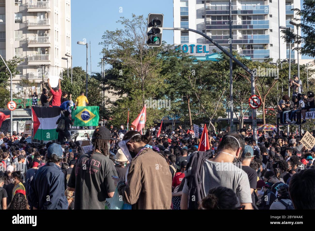 Sao Paulo, Brazil, June 07, 2020. Thousands of activists unite in ...