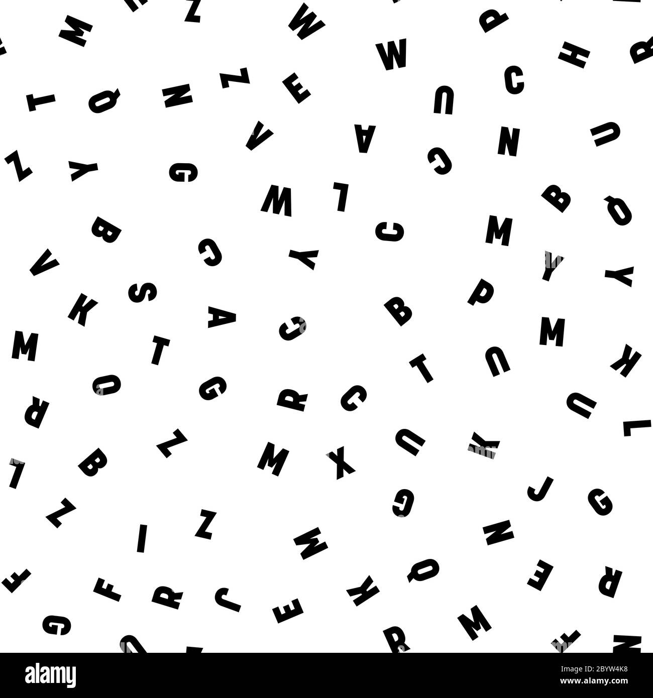 Seamless pattern of letters. Random order signs. Vector background ...