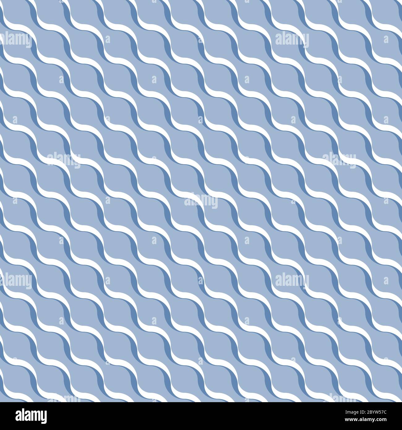 Blue abstract wavy 3D-like background. Vector seamless pattern Stock ...