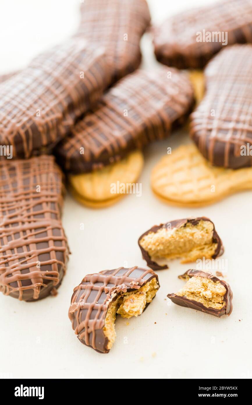 Chocolate covered Nutter Butters Stock Photo - Alamy
