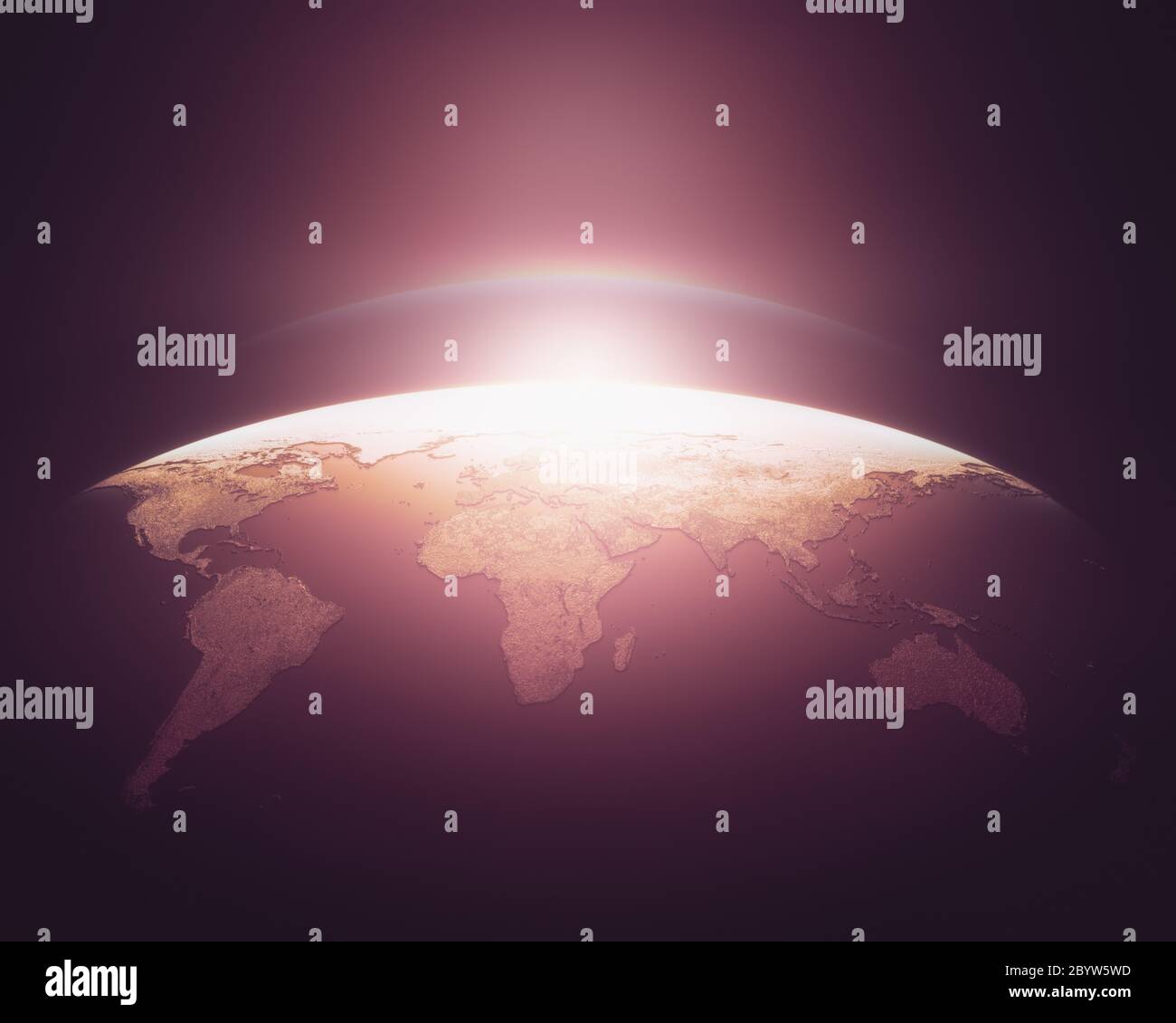 3D illustration of the planet Earth. Concept image of globalization ...