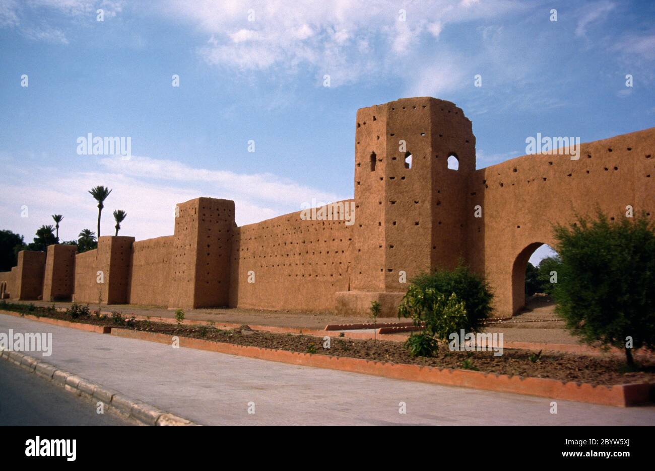Marrakech Morocco Walls Of City Almoravid Architecture Stock Photo - Alamy