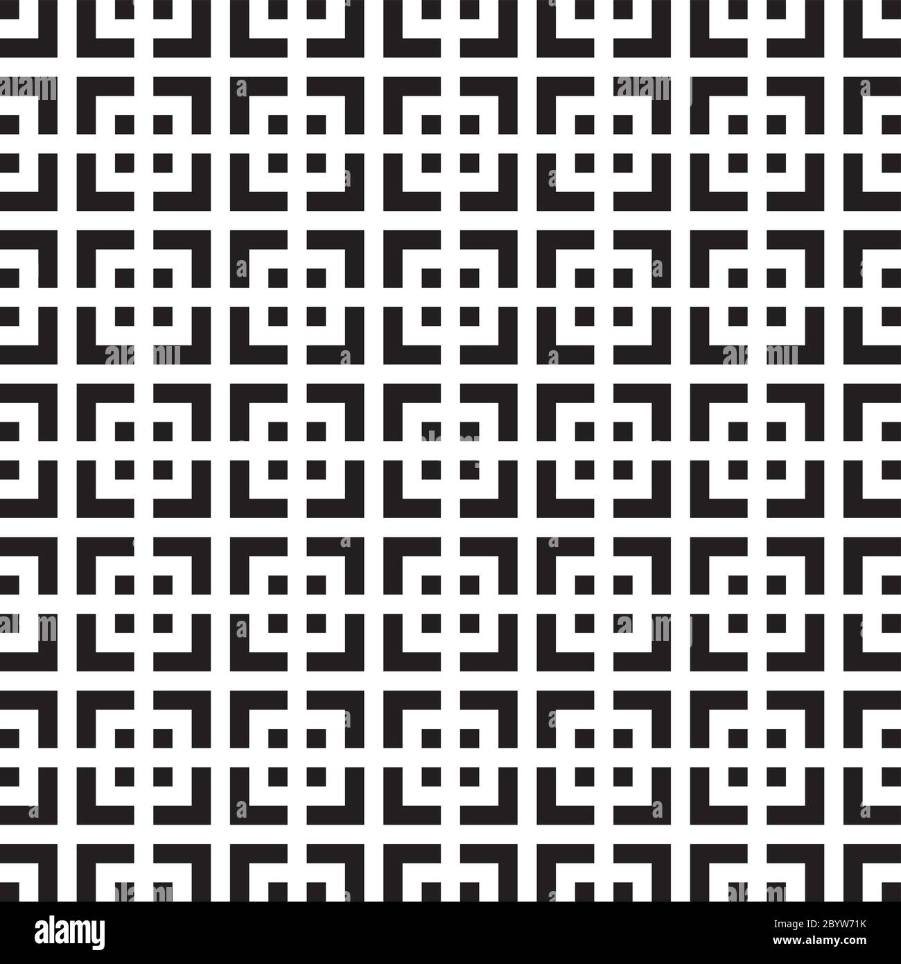 Abstract seamless pattern background. Maze of black geometric design ...