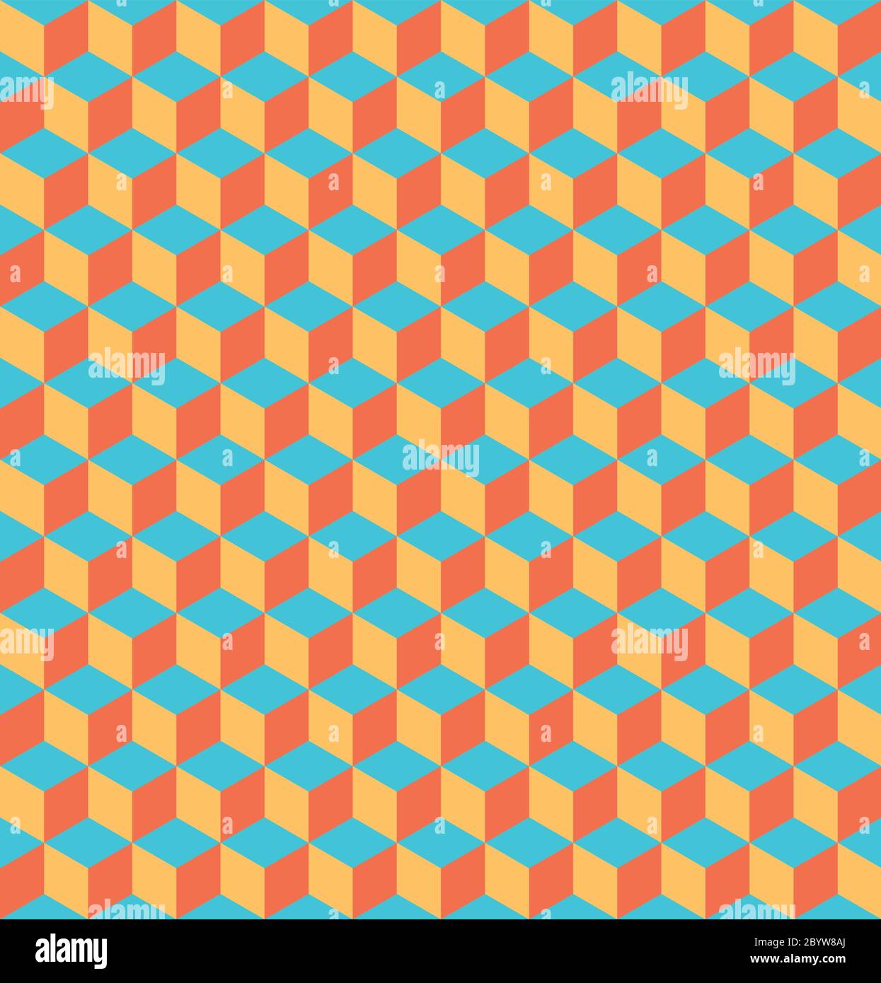 Seamless 3d Geometrical Pattern Of Cubes Abstract Design Vector Background Stock Vector Image