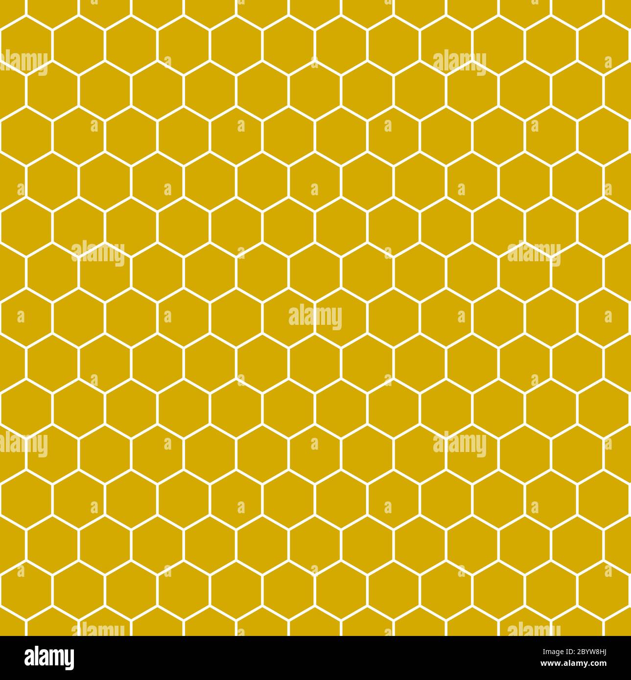 Seamless hexagonal background in yellow with white borders. Vector ...