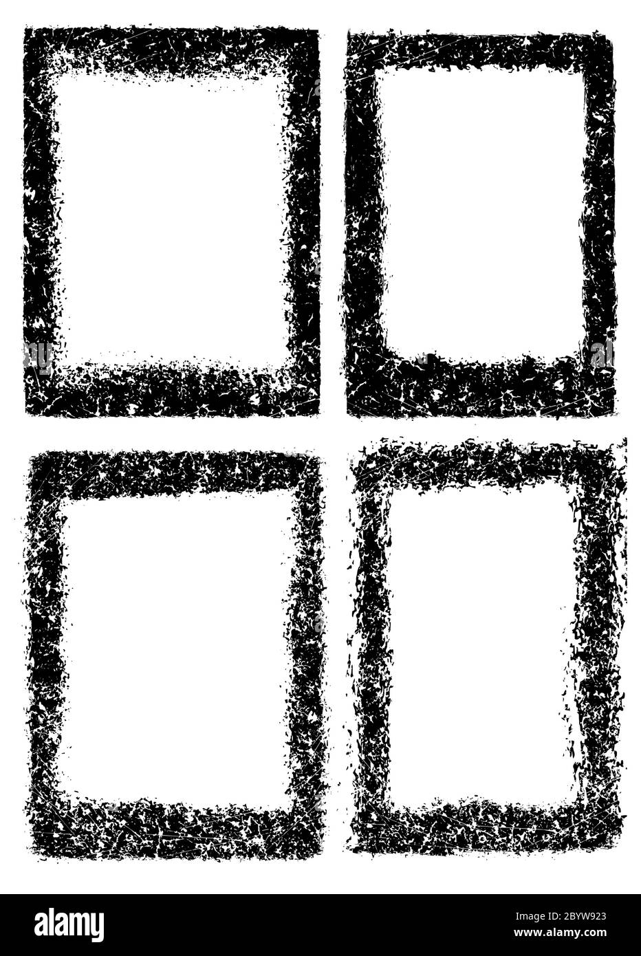 Set of four frames in grunge style Stock Vector Image & Art - Alamy