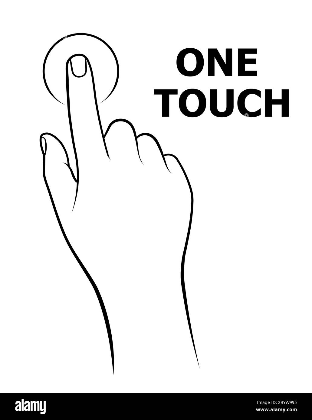 One touch button design. Touch sensor screen vector illustration Stock ...