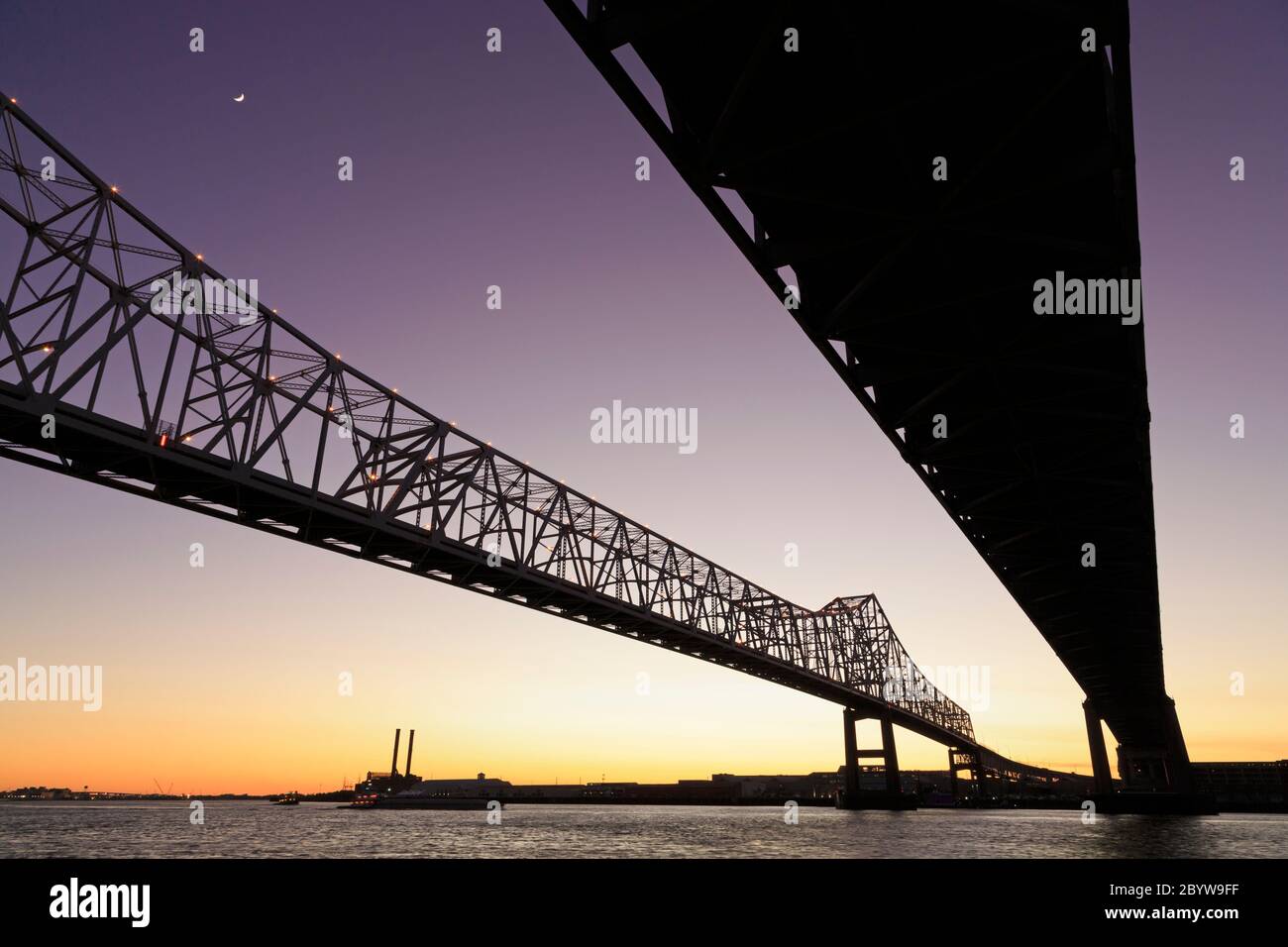 Crescent City Connection Bridge, New Orleans, Louisiana, USA Stock ...