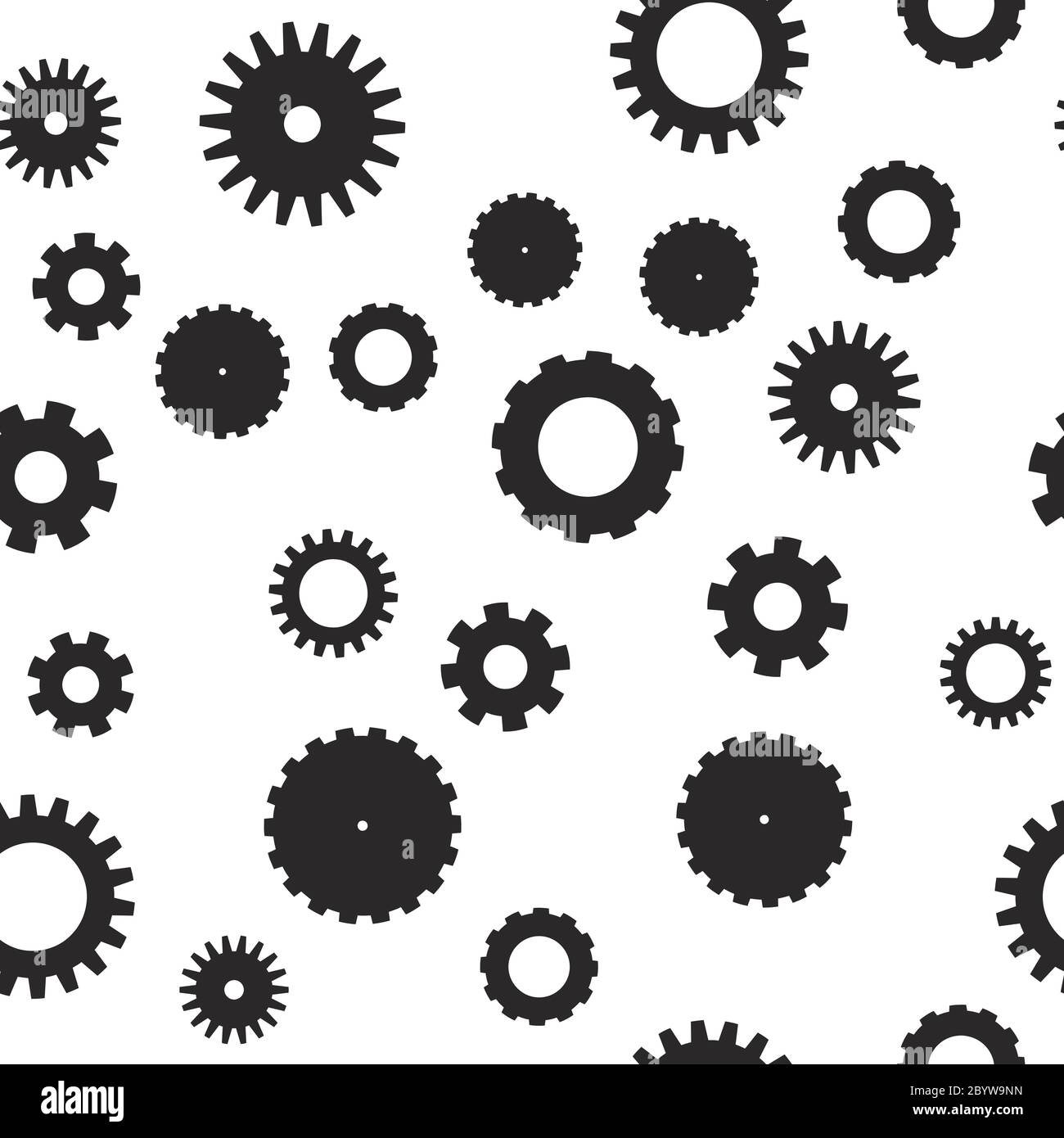 Cog wheel seamless pattern. Clockwork, technological or industrial ...