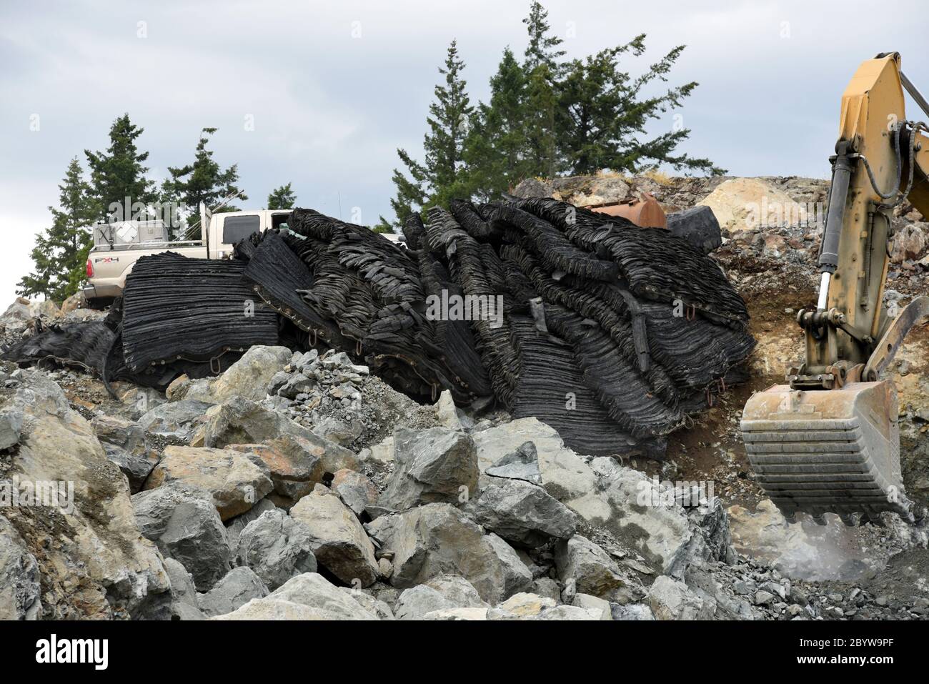 Rock blasting hi-res stock photography and images - Alamy