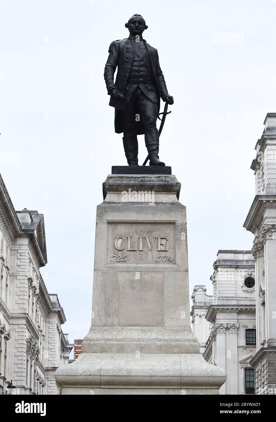 A statue of Robert Clive on King Charles Street, London Stock Photo - Alamy