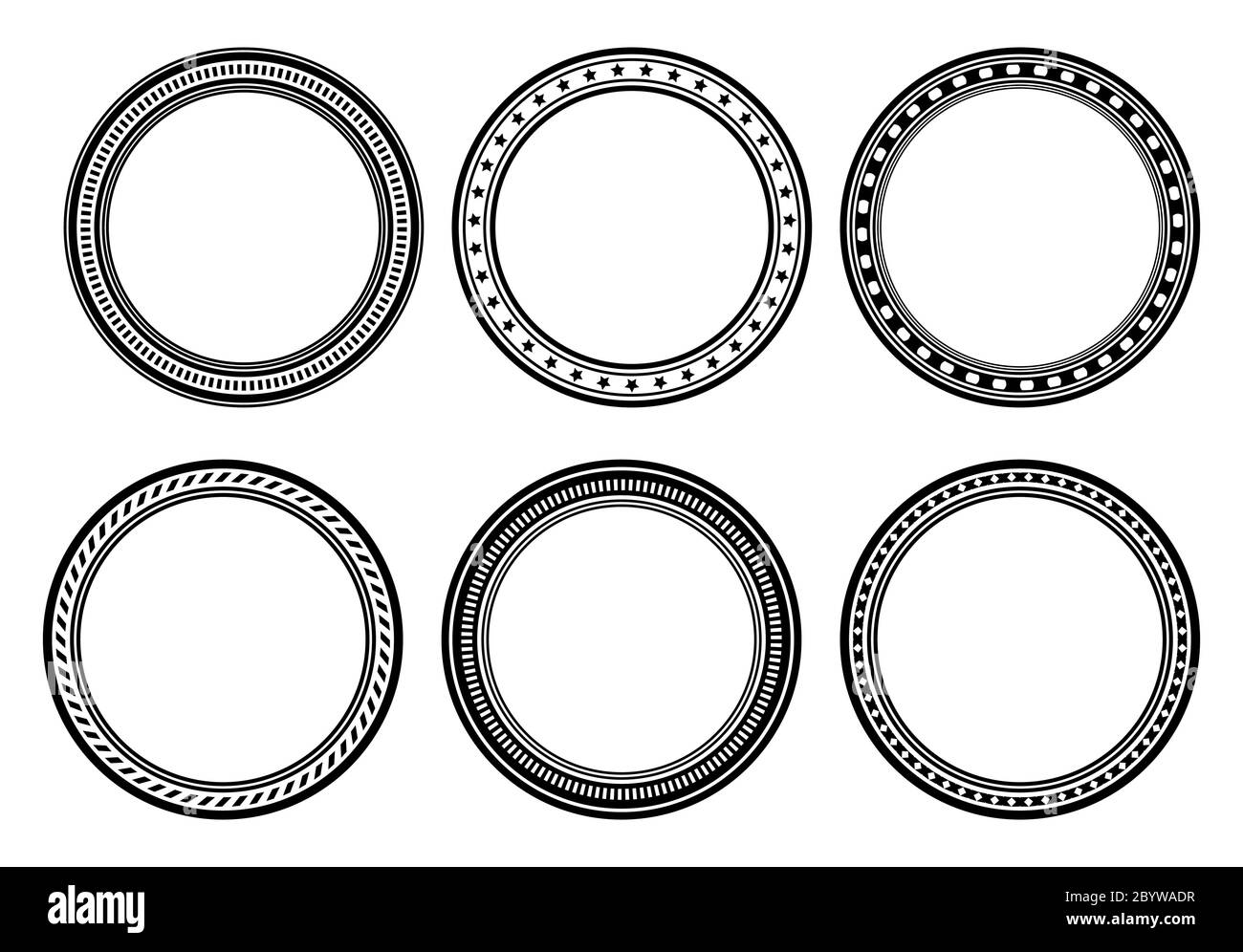 Vintage Borders Round Stock Vector Images - Alamy