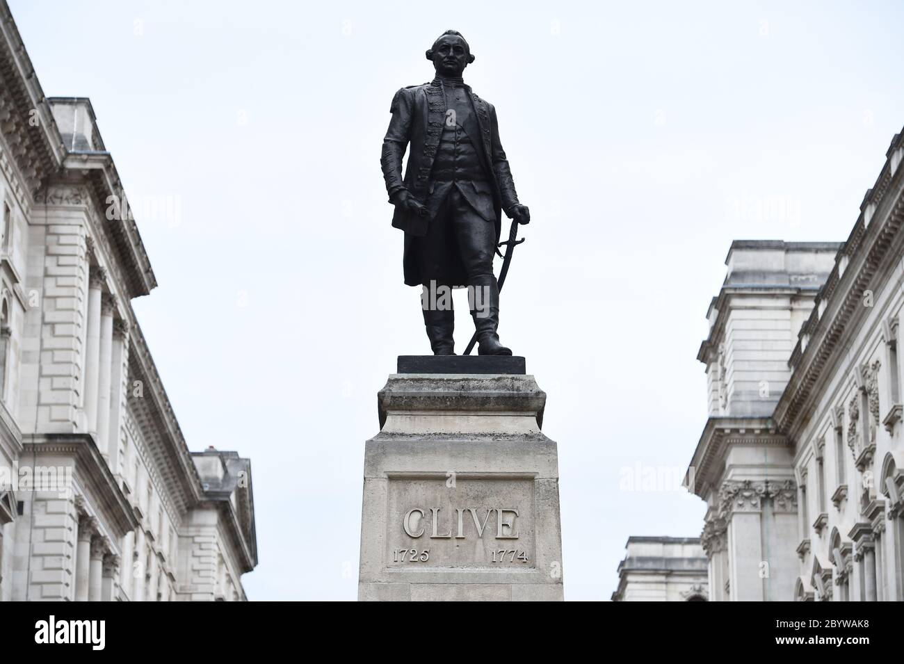 A statue of Robert Clive on King Charles Street, London Stock Photo - Alamy