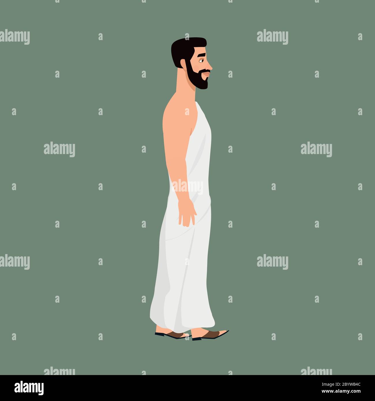 hajj pilgrim in ahram walking . motion graphics Stock Vector Image ...