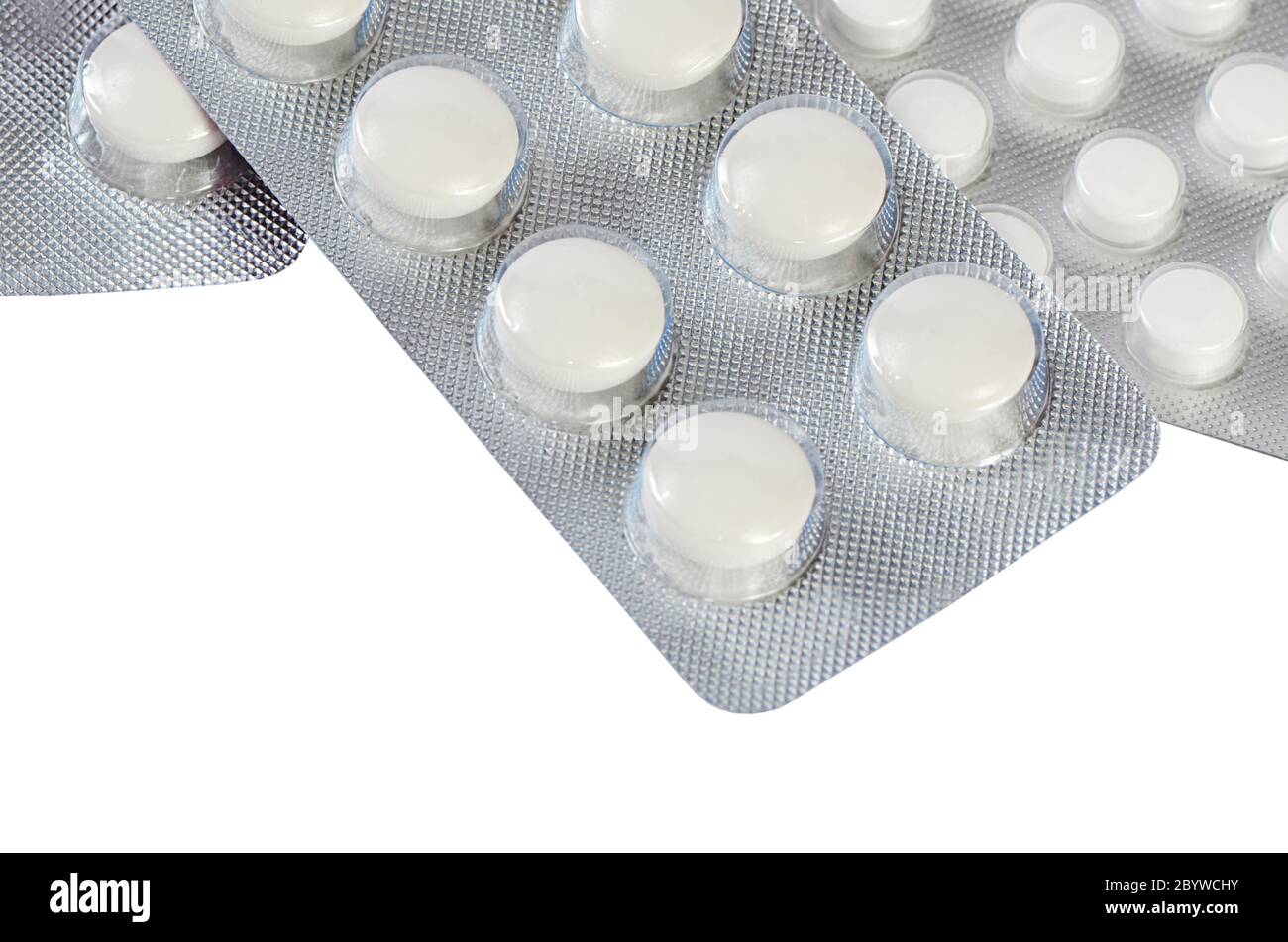 Tablets in packing isolated on white Stock Photo - Alamy