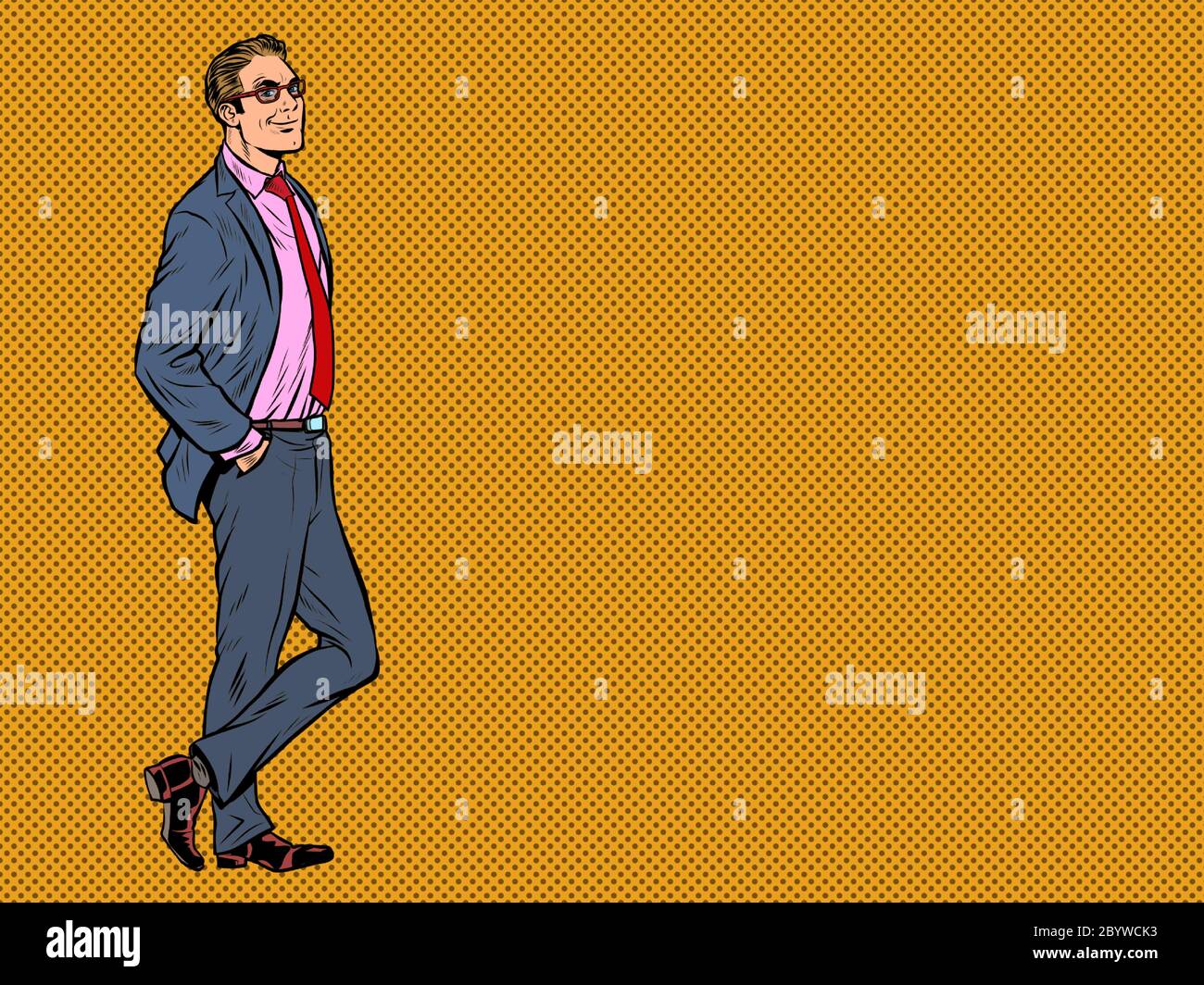 Portrait positive confident businessman Stock Vector Images - Alamy